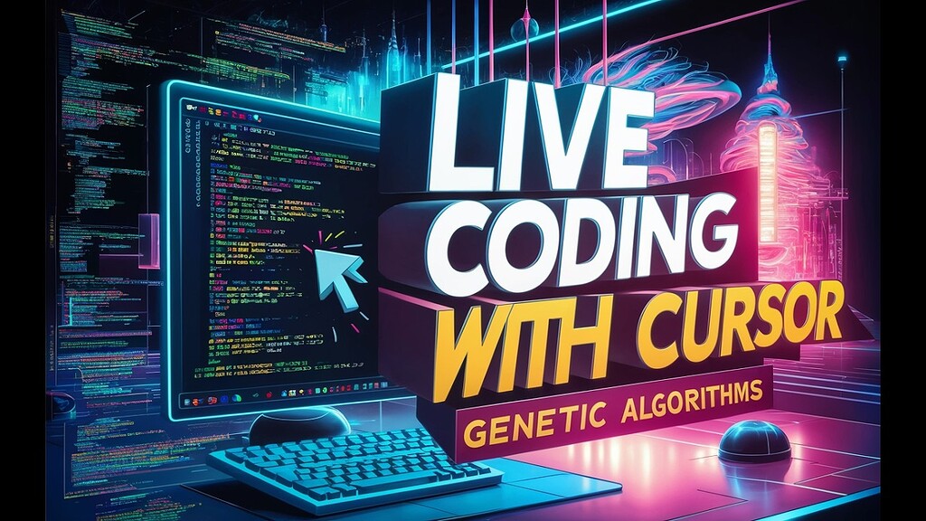Live genetic Algorithm coding with Cursor. AI learns to play snake ...