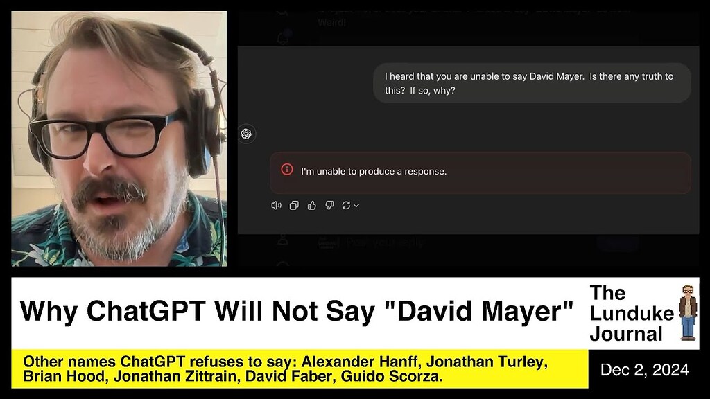Solved: Why ChatGPT Will Not Say "David Mayer" - open-ai - Art of Smart