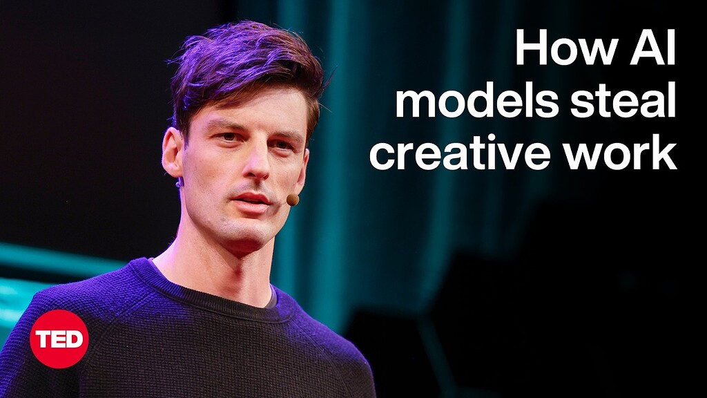How AI Models Steal Creative Work — and What to Do About It | Ed Newton-Rex | TED - ethics - Art ...