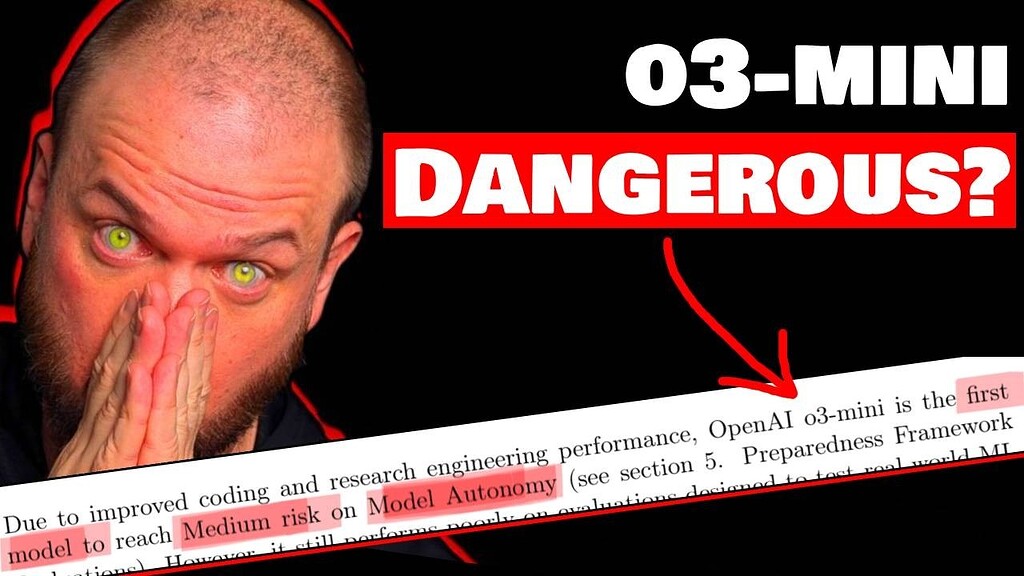 O3-mini is the FIRST DANGEROUS Autonomy Model | INSANE Coding and ML ...