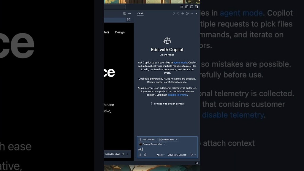 New VS Code update: Ask chat about specific UI elements - coding - Art ...