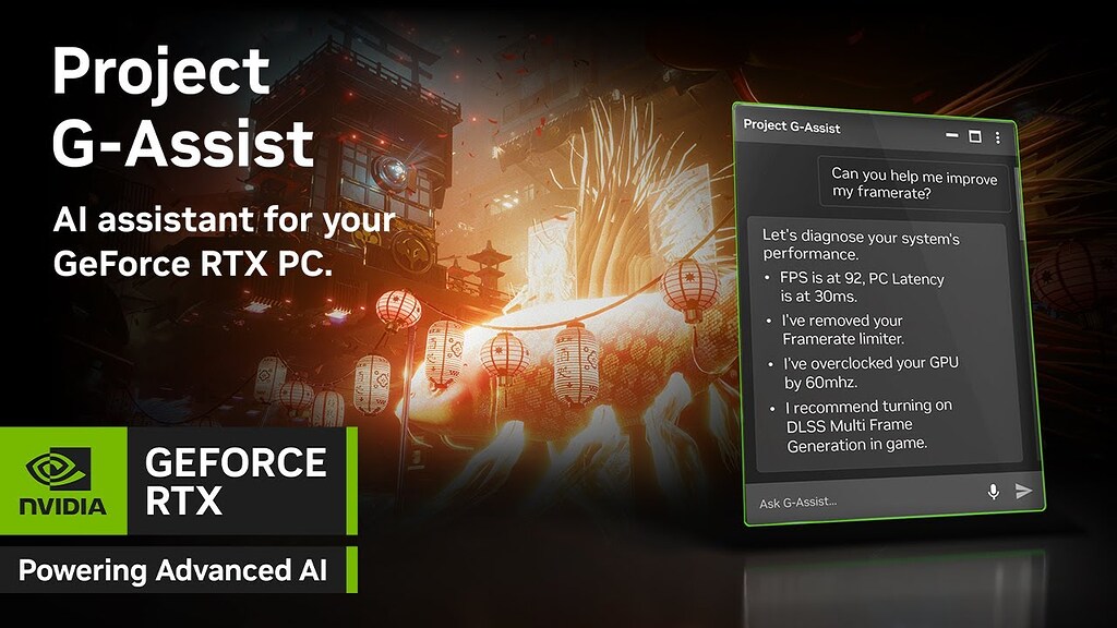 Project G-Assist | AI Assistant For Your GeForce RTX PC - Available Now ...