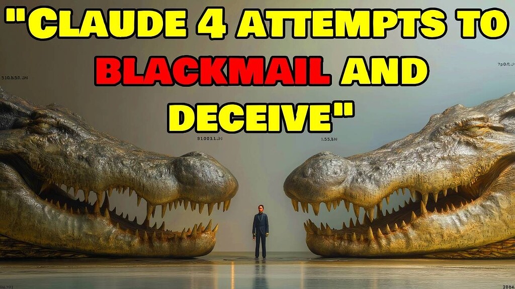 AI Researchers SHOCKED After Claude 4 Attemps to Blackmail Them - open ...