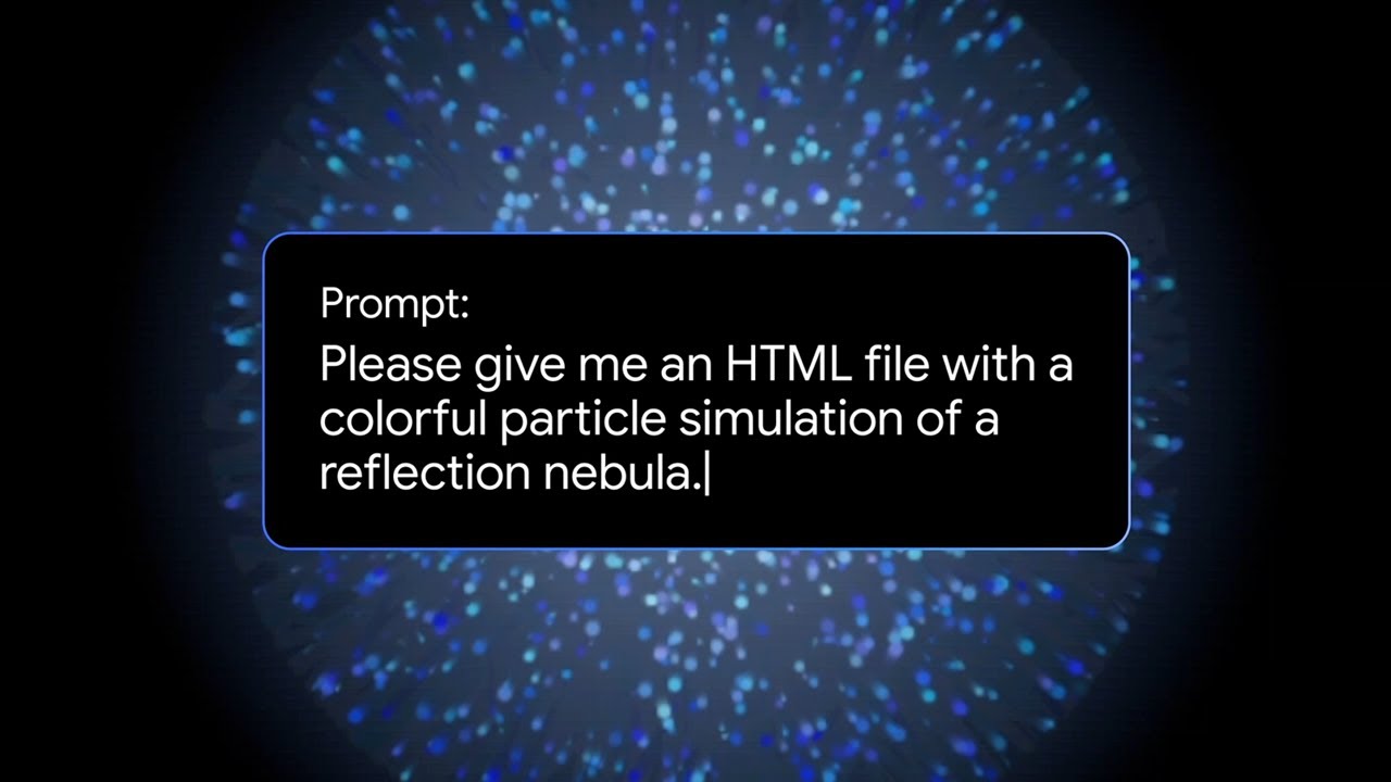 Gemini 2.5: Code particle simulations with dynamic motion - google - Art of Smart