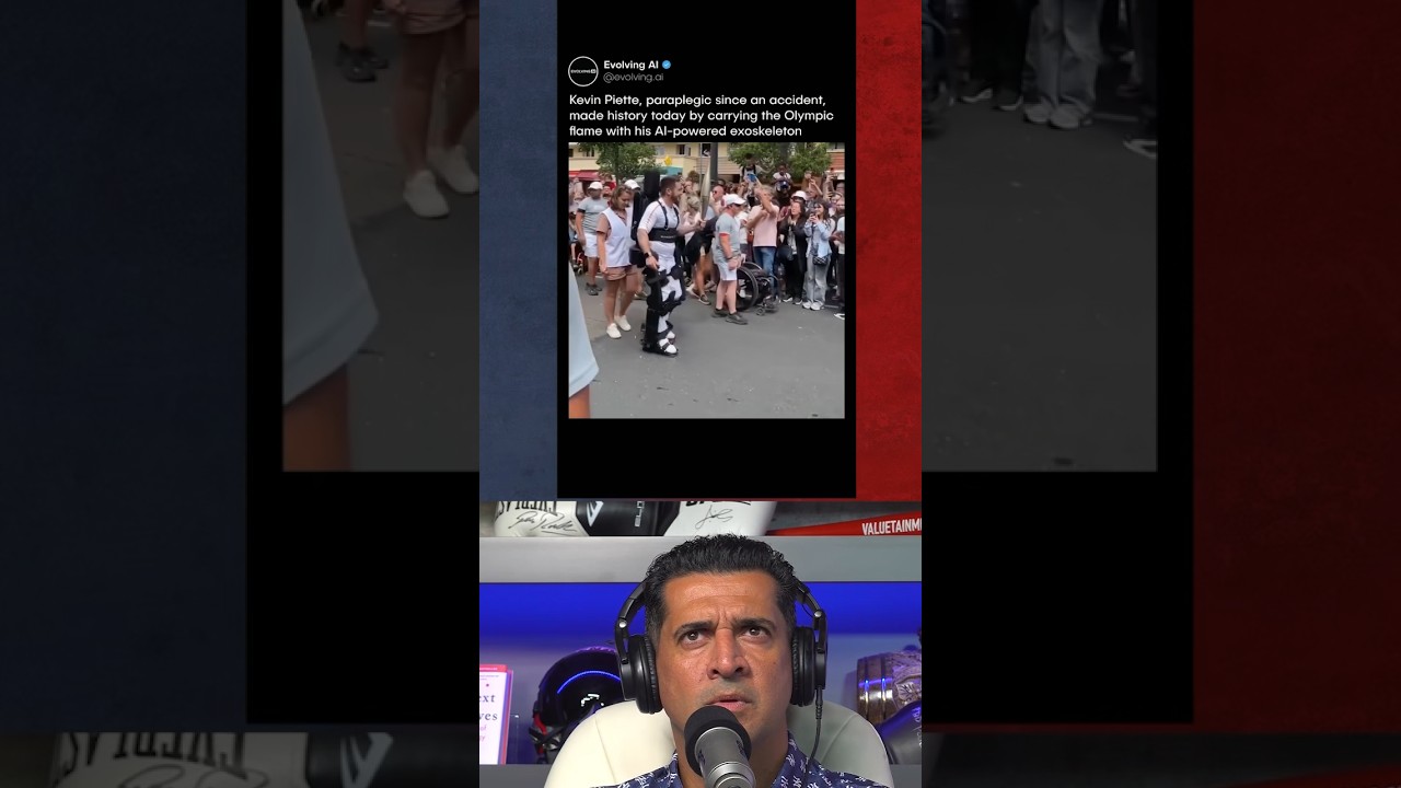 Kevin Piette, Paraplegic, Makes History Carrying Olympic Flame with AI ...